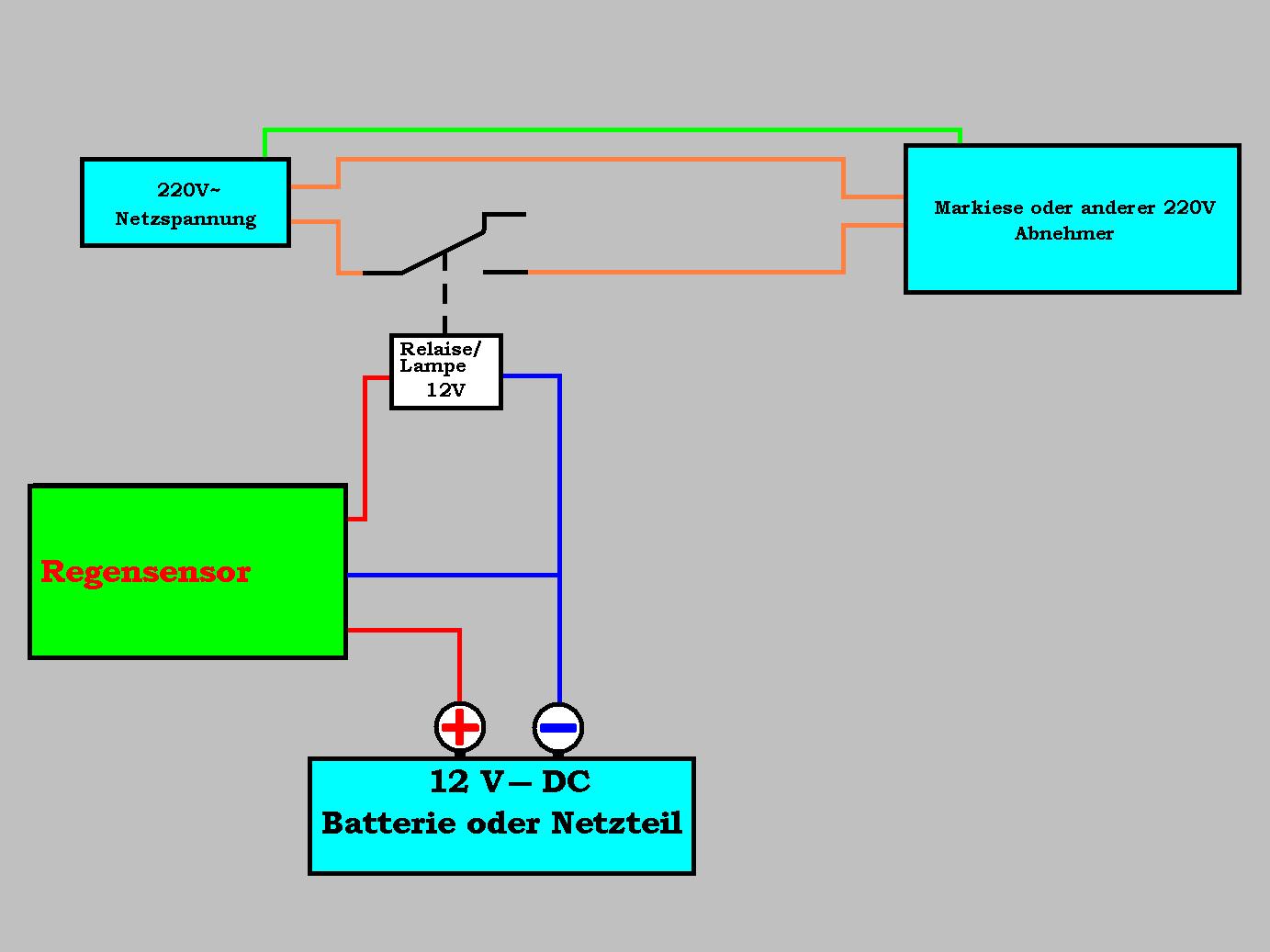 Regensensor Wassersensor RAIN-SENSOR 12V KEMO M 152